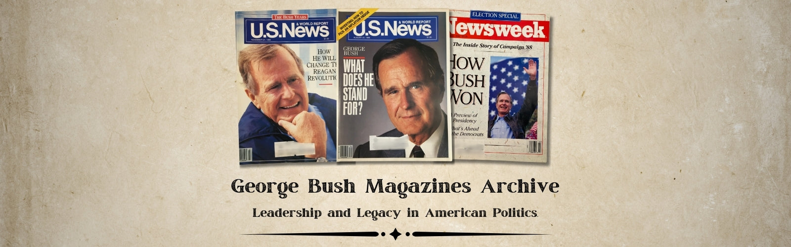 George Bush Vintage Magazines