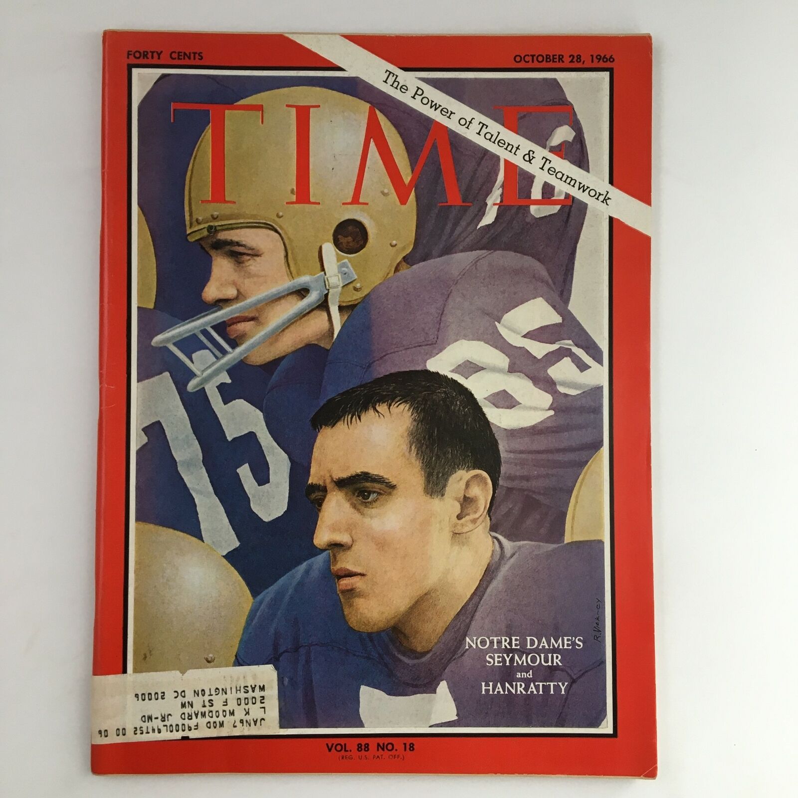 Time Magazine October 28 1966 Vol 88 #18 Talent & Teamwork of Seymour