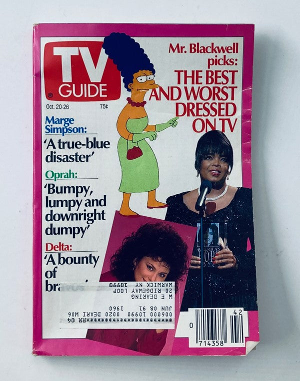 TV Guide Magazine October 20 1990 Oprah Winfrey and Delta Burke NY Met
