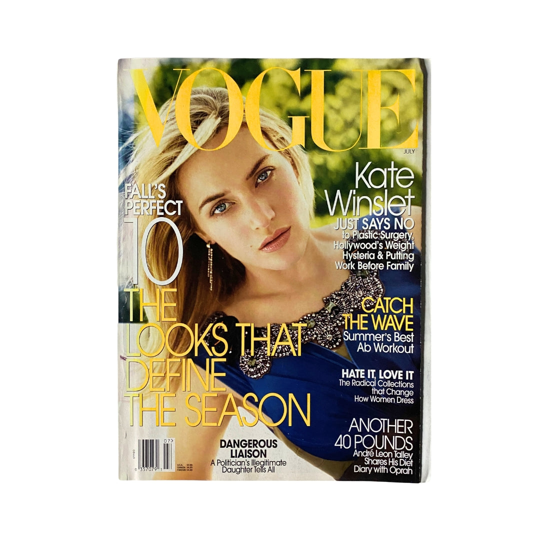 Vogue Magazine July 2005 Actress Kate Winslet Cover No Label VG