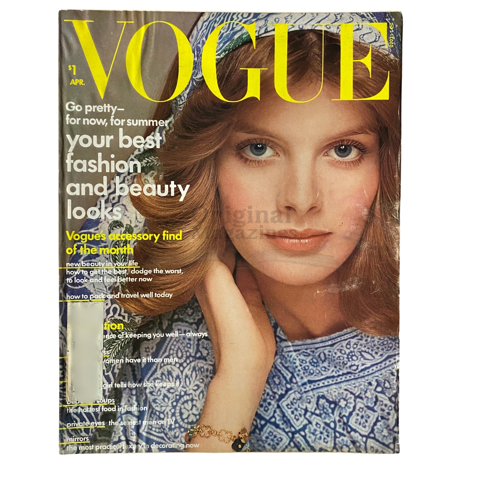 Vogue April 1974 Rene Russo Vintage Magazine
