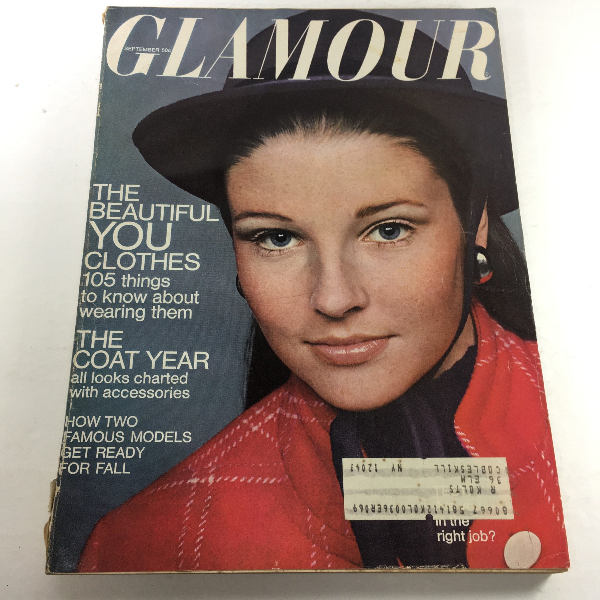 VTG Glamour Magazine: September 1966 - Beautiful Cover Girl Coat Of Th