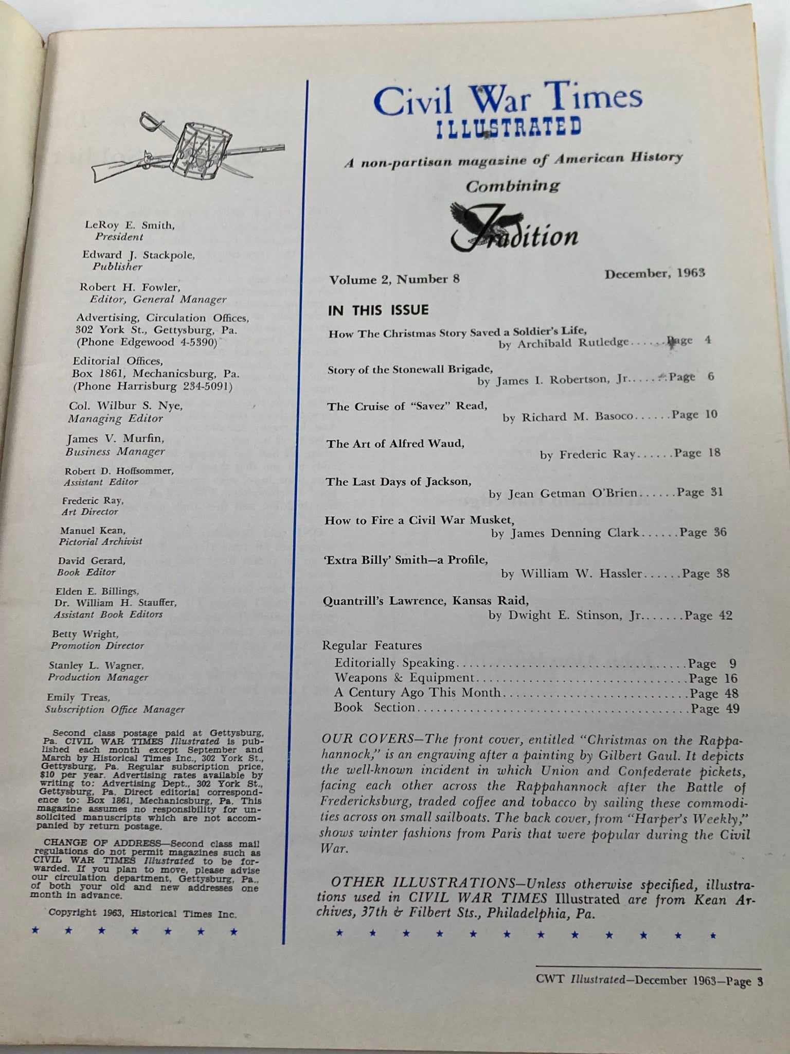 VTG Civil War Times Magazine Dec 1963