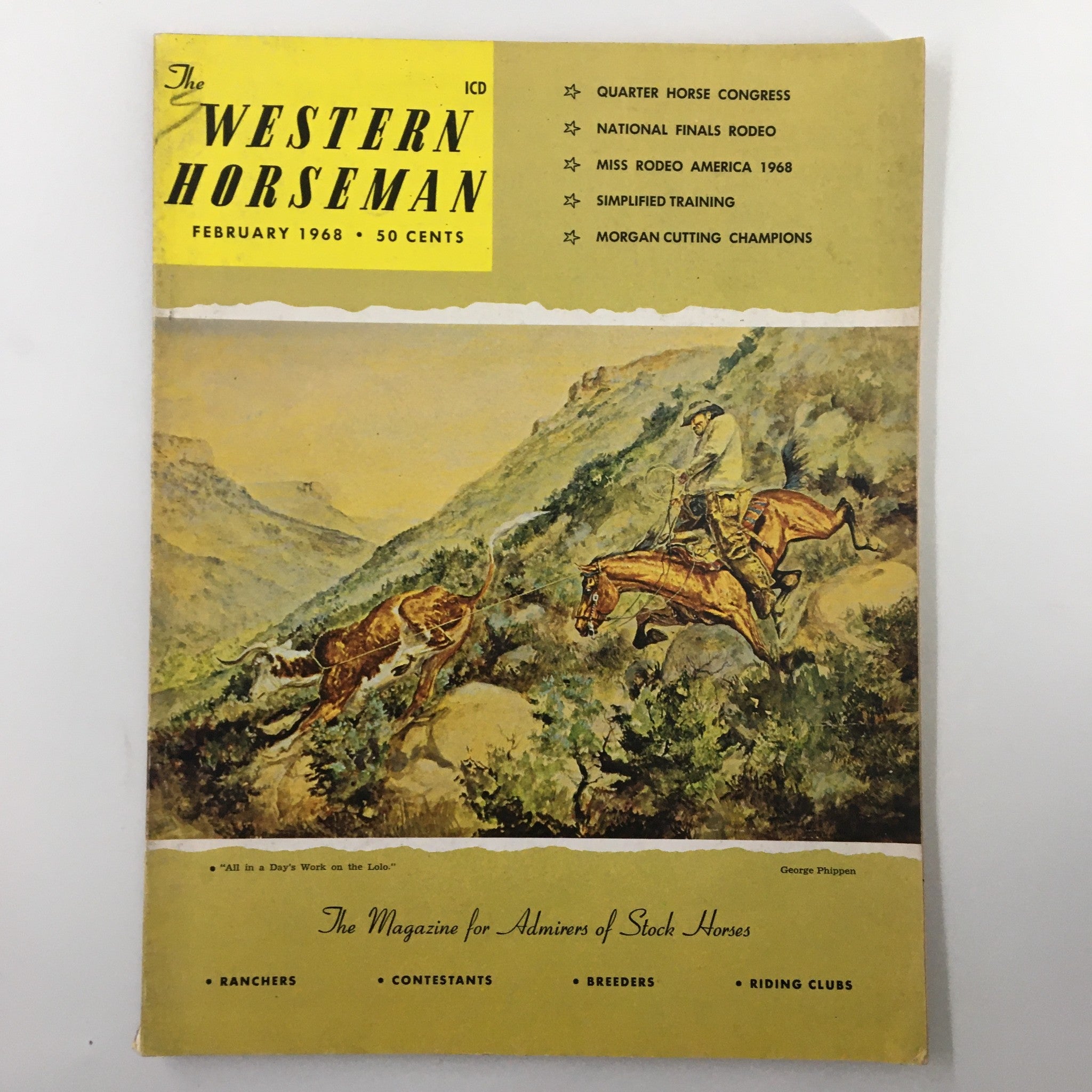 Western Horseman Feb 1968 Vintage Magazine