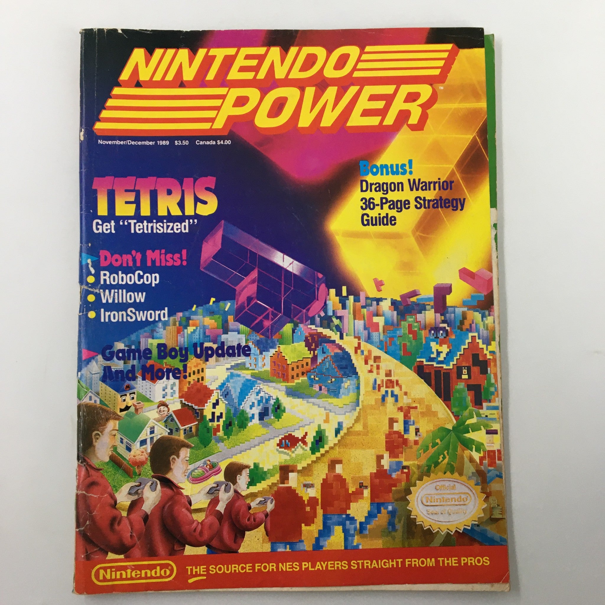 Nintendo Power Magazine November 1989 Tetris Get "Tetrisized" w Poster
