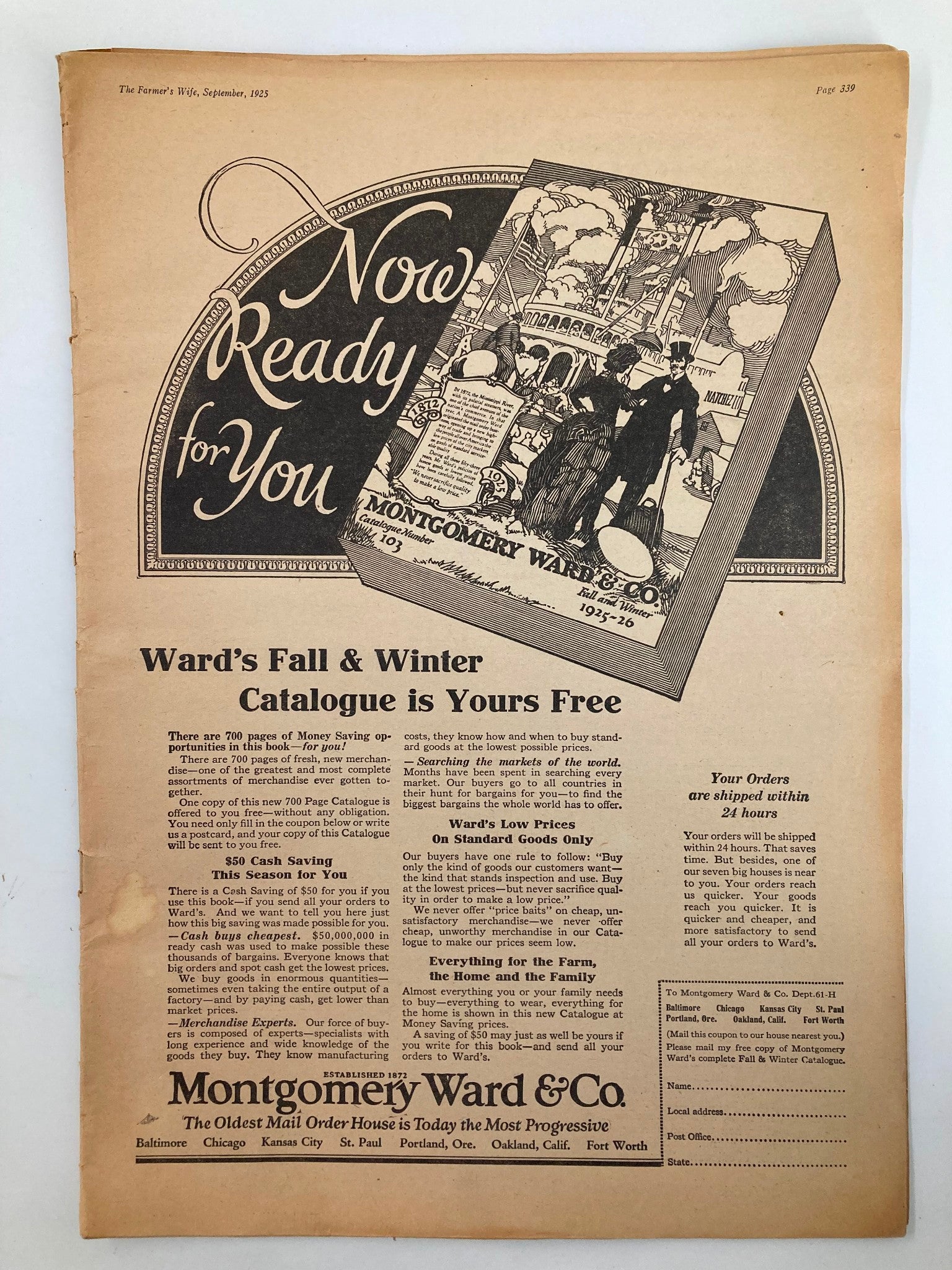 Vintage Farmer's Wife Magazine Sept 1925