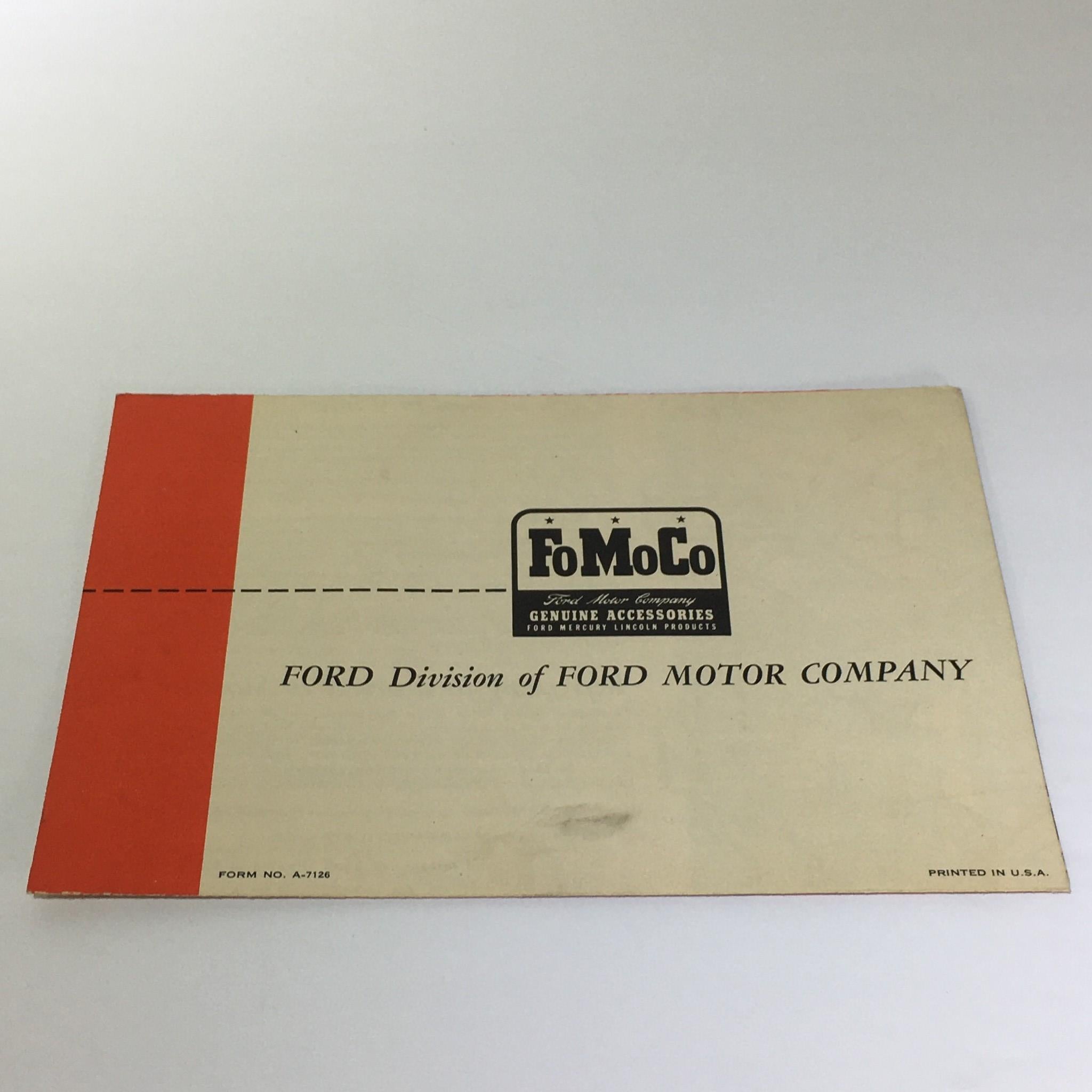 1952 Ford Magic Air System Catalog