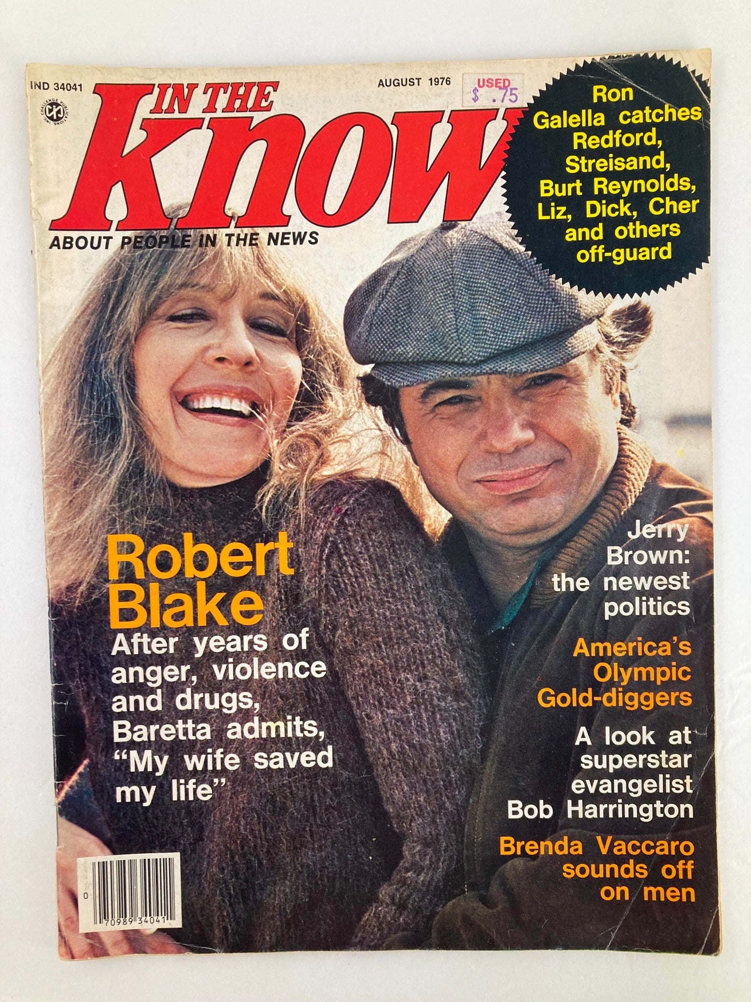 VTG In The Know Magazine Vol 2 #8 August 1976 Robert Blake No Label