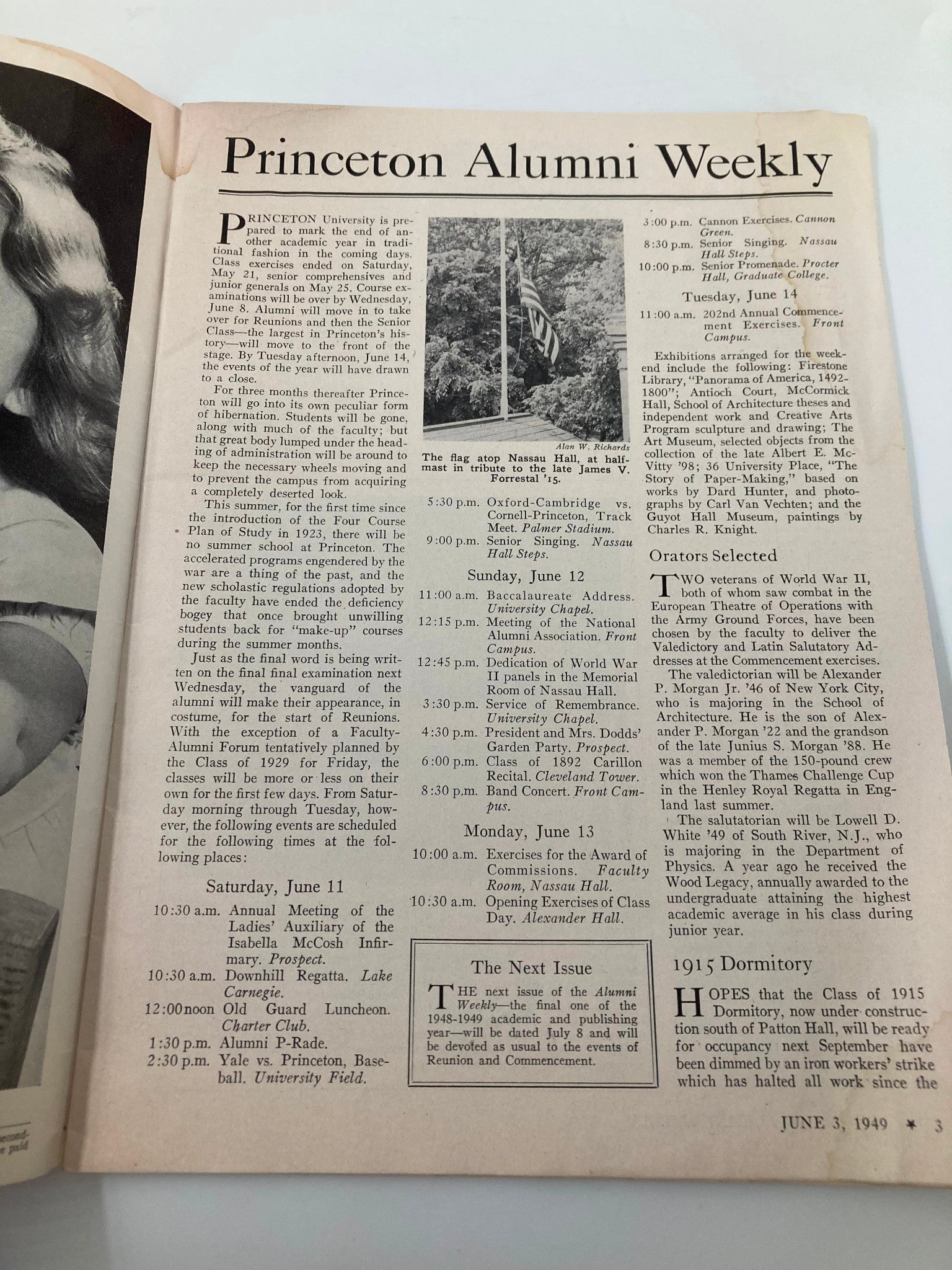 VTG Princeton Alumni Weekly June 3 1949 Nassau Hall James Forrestal Tr