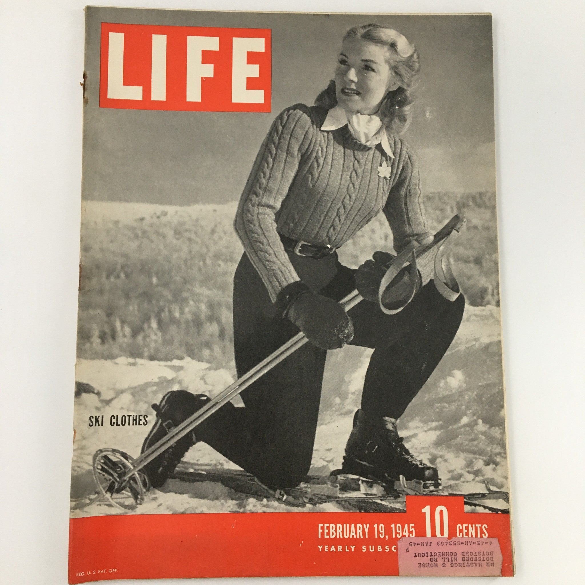 Life Magazine Feb 19 1945 Ski Clothes