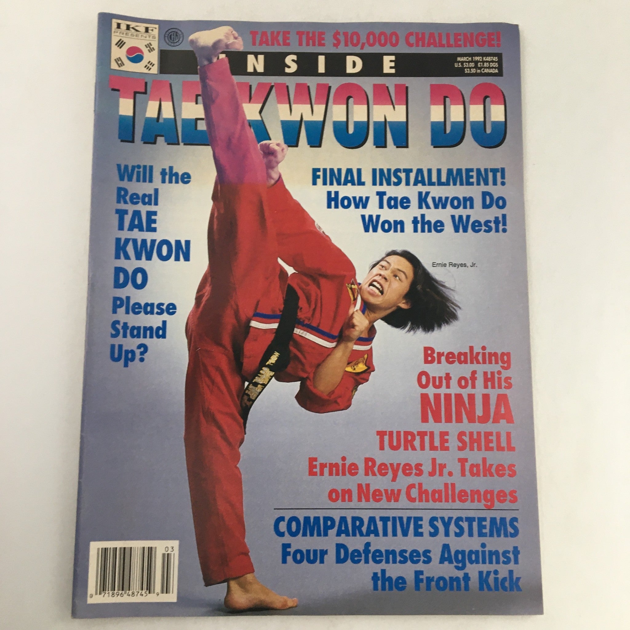Inside Tae kwon do Magazine March 1992 Vol 1 #2 Turtle Shell Ernie Rey