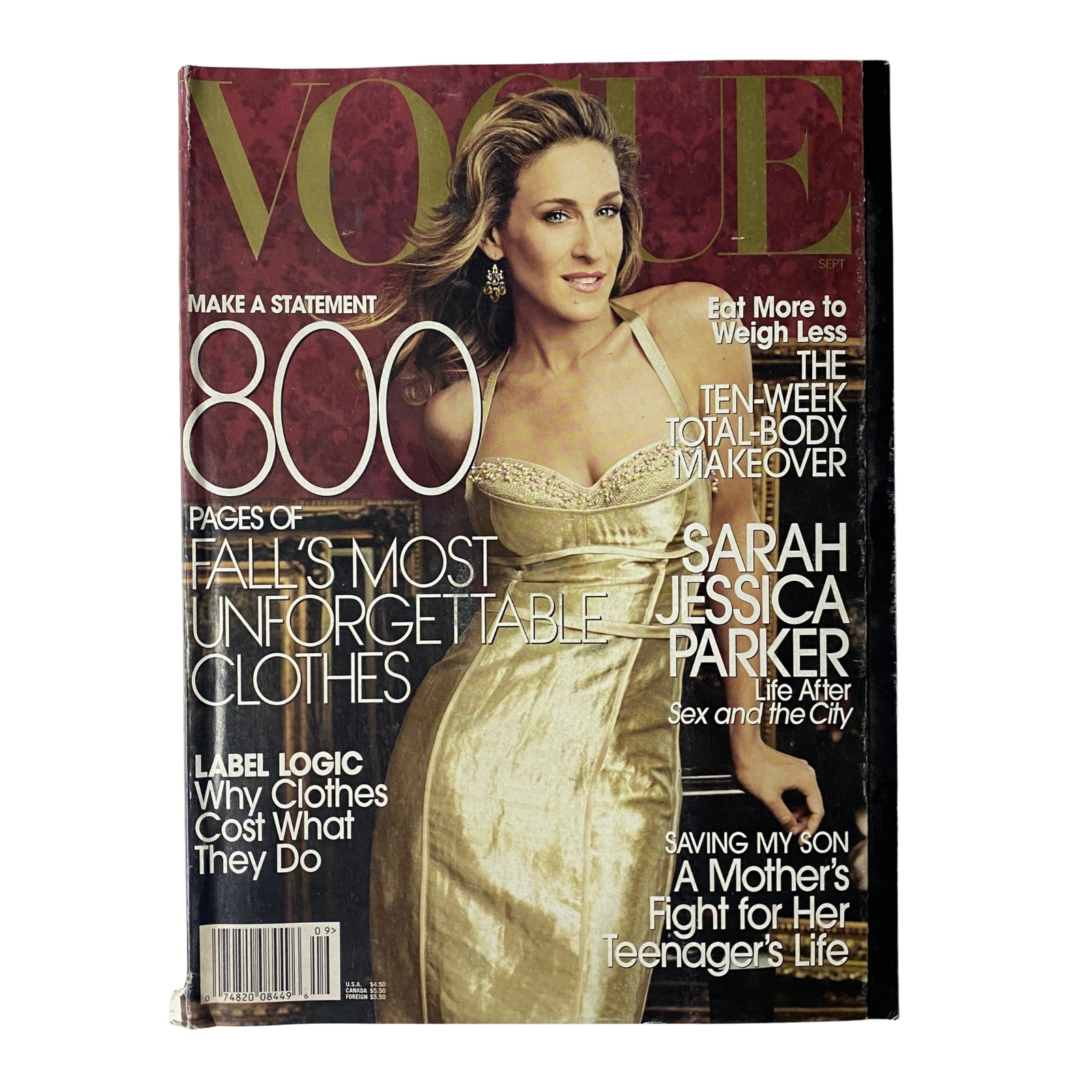 Vogue September 2005 Sarah Jessica Parker Vintage Magazine ...