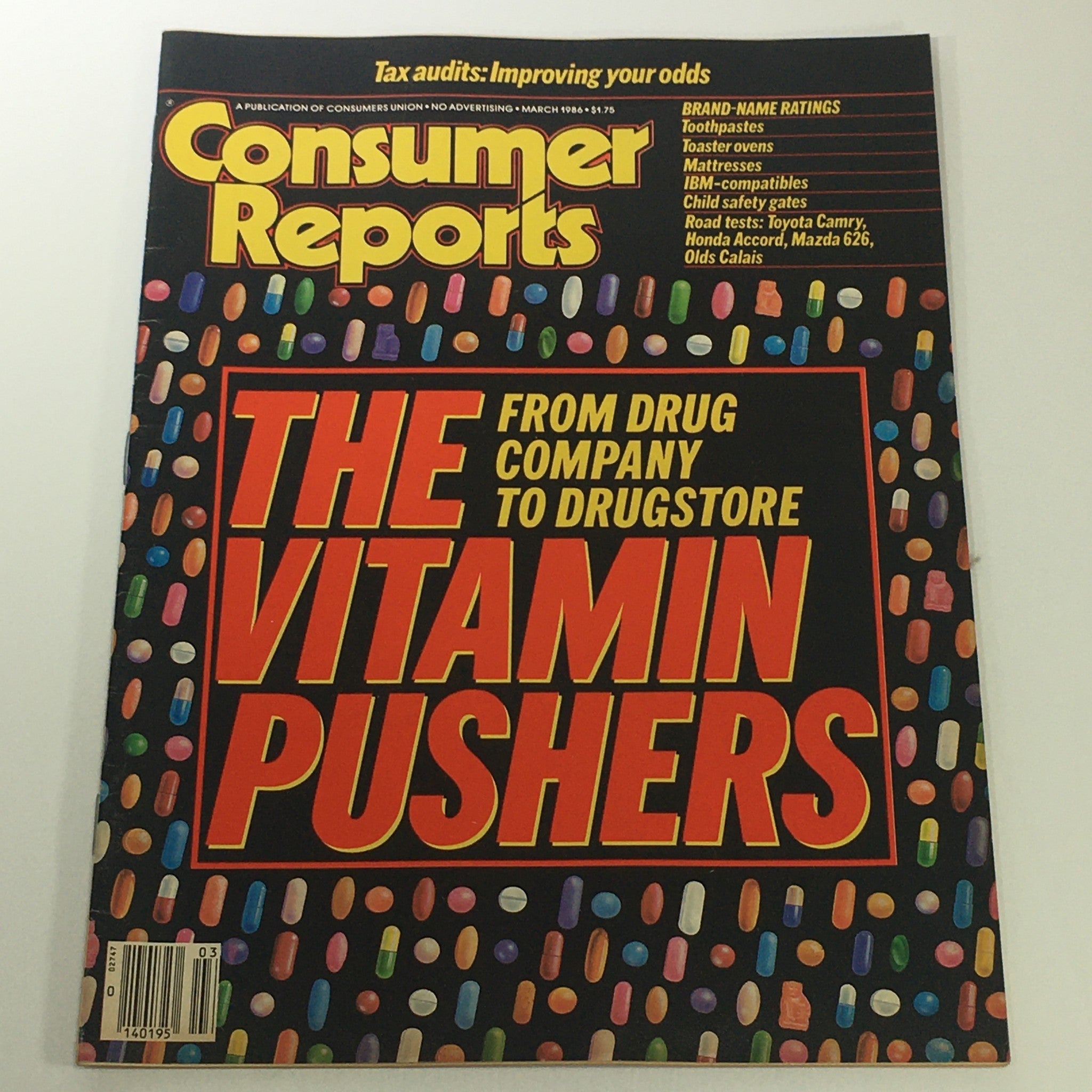 Vtg Consumer Reports Magazine March 1986 The Vitamin Pushers Newss