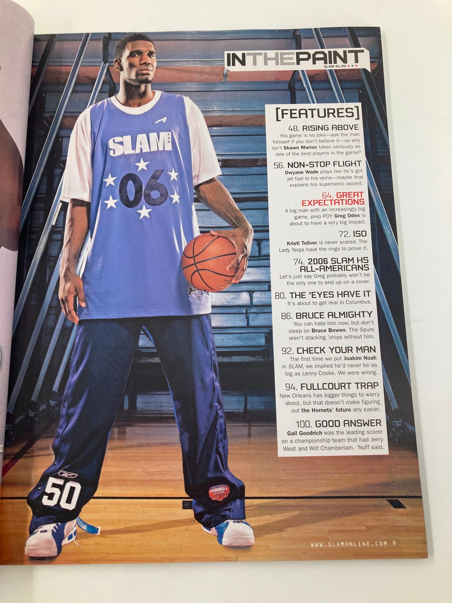 Slam Magazine July 2006: Greg Oden Poster