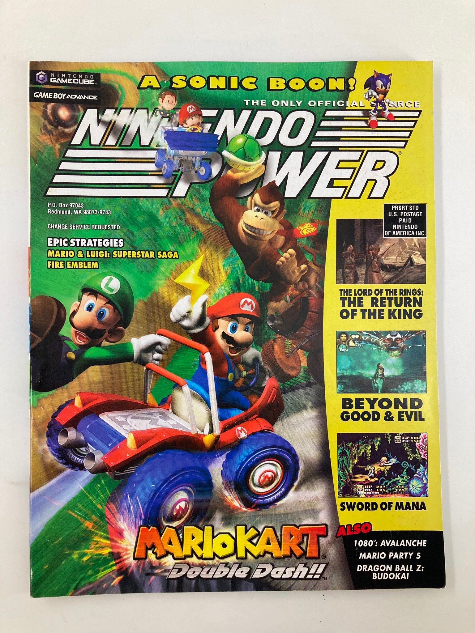 Nintendo Power Magazine January 2004 #175 Mario Kart Double Dash w Pos