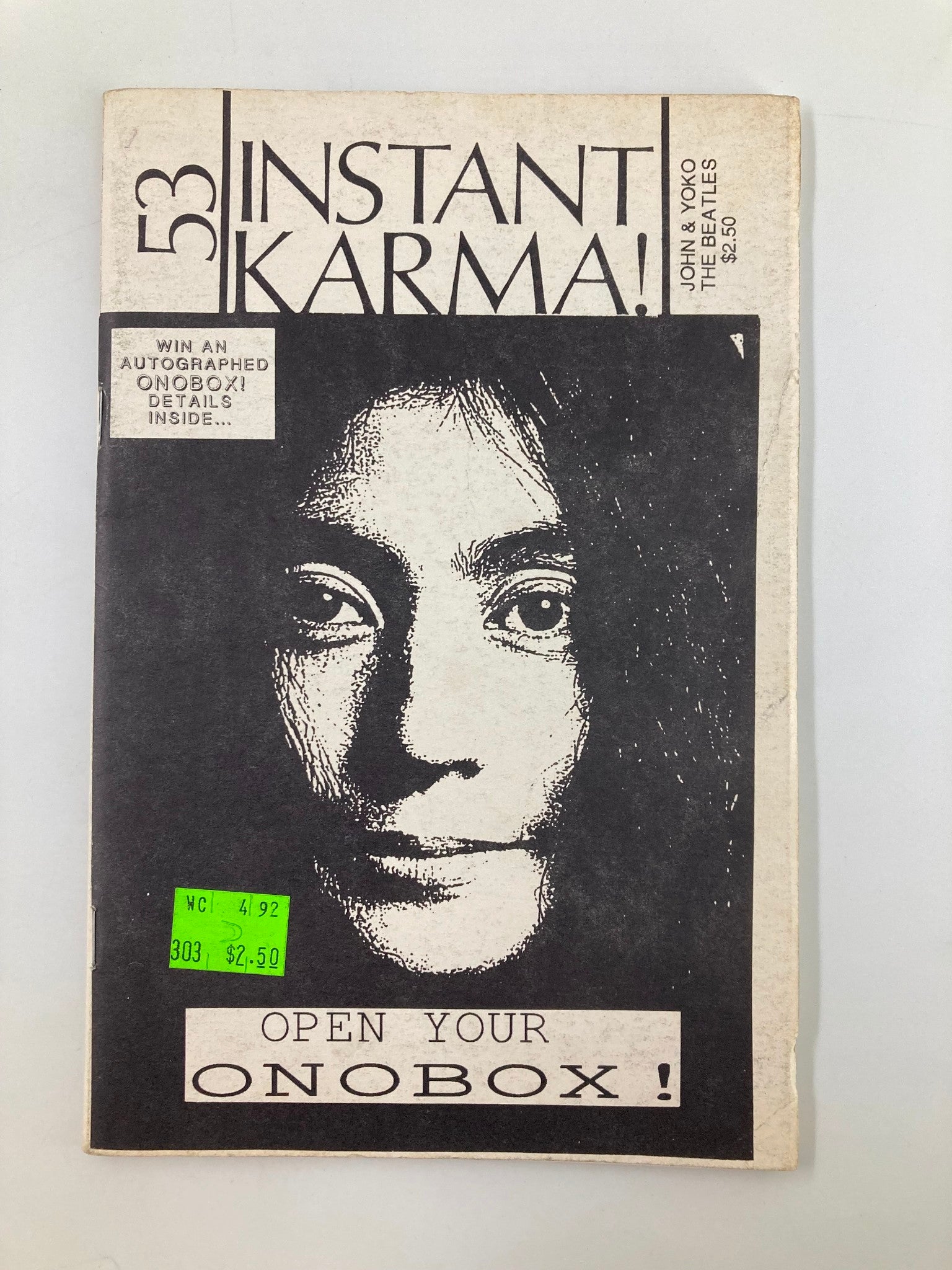 Instant Karma Magazine March 1992 John Lennon & Yoko Ono The Beatles R