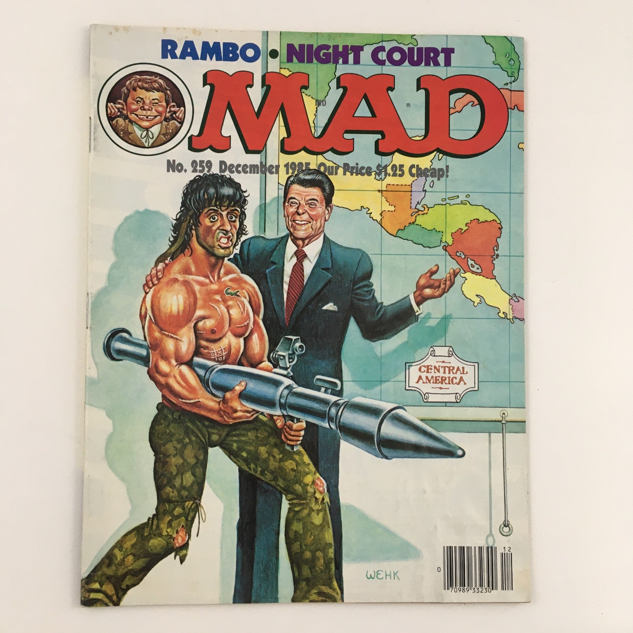 Mad Magazine Dec 1985 Rambo Reagan