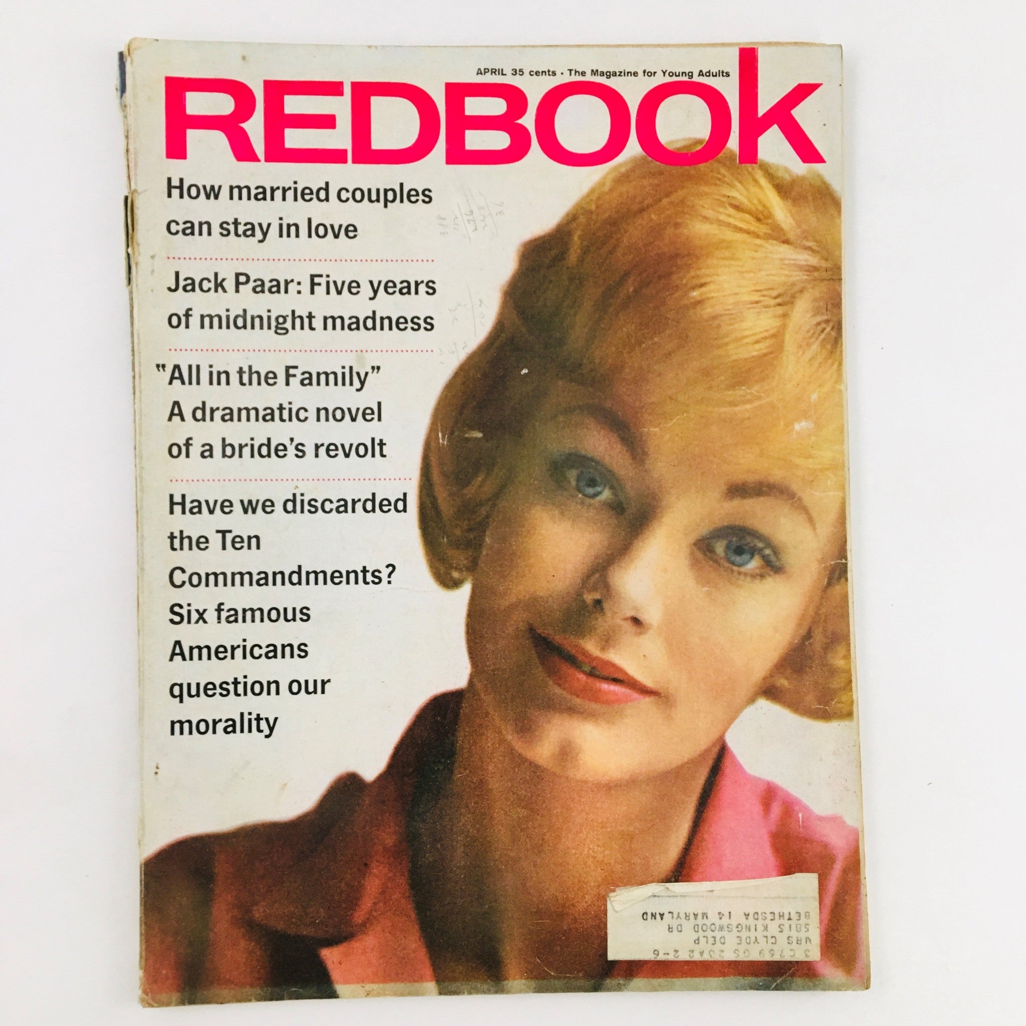 Redbook Magazine April 1962 Jack Paar