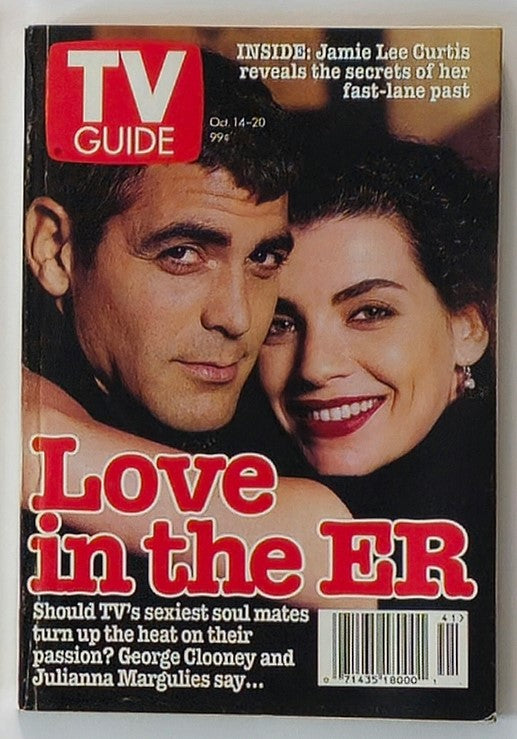 TV Guide Magazine October 14 1995 George Clooney No Label Rochester Ed